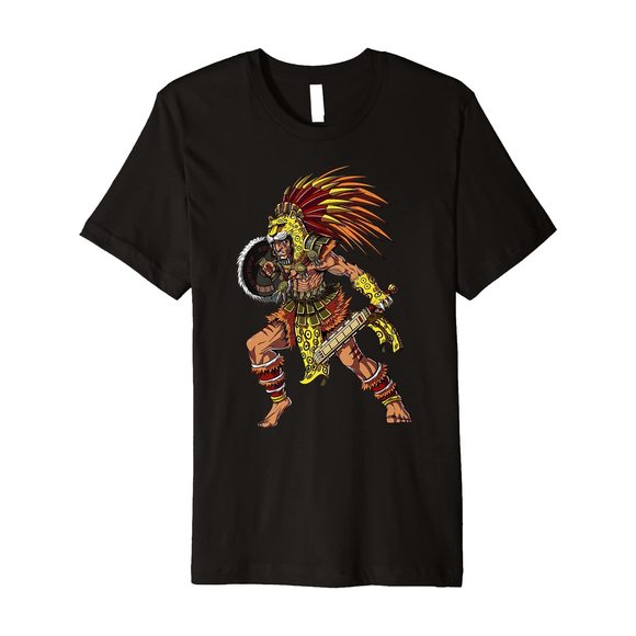 Ancient Aztec Mayan Clothing | Tops | Aztec Jaguar Warrior Premium ...